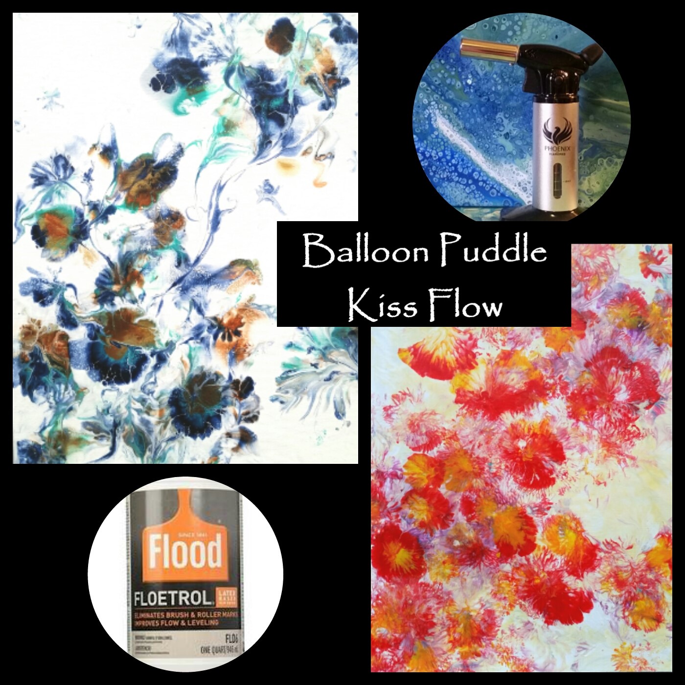 Balloon kiss puddle flow collage – ZanArt